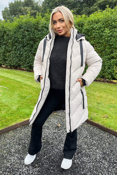 Oyster Long-Line Padded Coat – AX Paris US