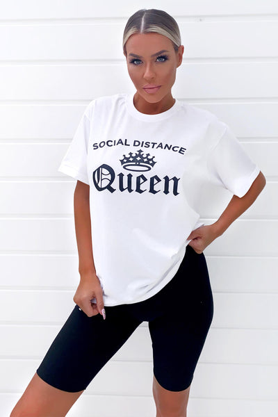 White Social Distance Queen Tee – AX Paris US